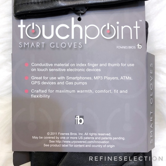 Fownes Brothers | Accessories | Fownes Lambskin Black Leather Fleece ...